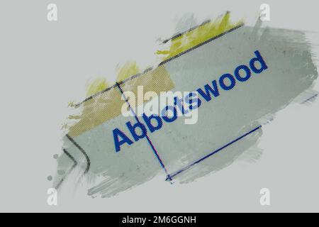 Abbotswood village, Hampshire, United Kingdom atlas map town name ...