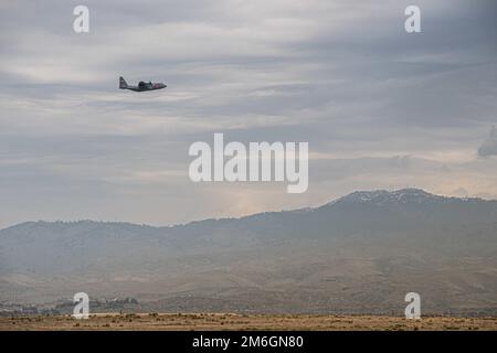 A C-130 from the 153d Airlift Wing equipped with USDA Forest Service ...