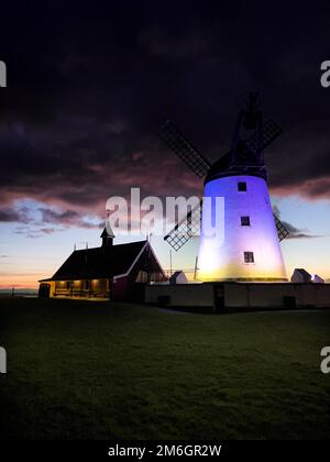 Lytham Windmill and clouds Stock Photo - Alamy