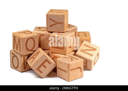 ABC on the wooden background Stock Photo - Alamy