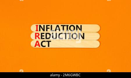 IRA inflation reduction act symbol. Concept words IRA inflation ...