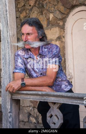 Faces of Turkey: Turkish Man with Handlebar Mustache Stock Photo - Alamy