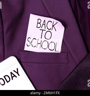 Inspiration showing sign Back To School, Business approach New Teachers ...