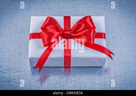 Present box on stainless metallic background holidays concept Stock ...