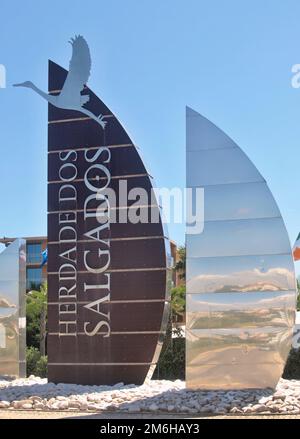 Decorative roundabout in Salgados, Albufeira, Algarve - Portugal Stock ...