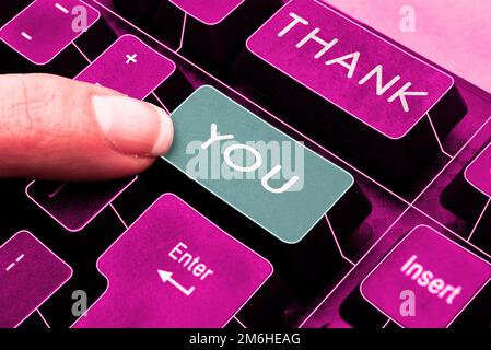 Sign displaying Thank You So Much. Business approach Expression of Gratitude Greetings of ...