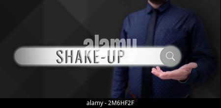 Conceptual display Shake Up, Business idea way of meeting someone or ...