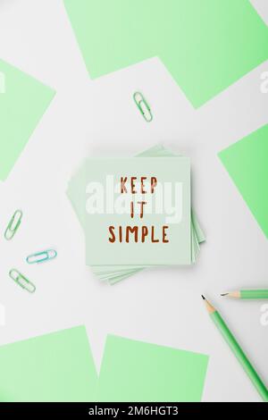 Conceptual caption Keep It Simple, Business approach Easy to toss ...