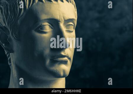 Bronze color gypsum copy of ancient statue of Germanicus Julius Caesar ...