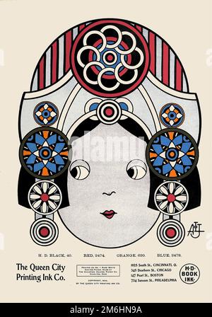 American art deco - Printing Ink Posters Stock Photo - Alamy