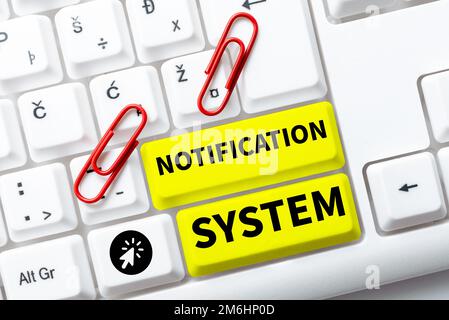 Handwriting text Notification System. Internet Concept Do not forget to ...