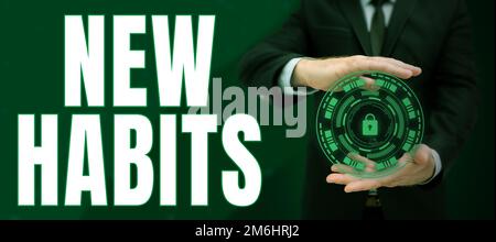 Sign displaying Good Habits. Internet Concept behaviour that is ...