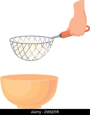 Sifter sieve icon. Cartoon of sifter sieve vector icon for web design ...