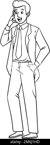 Entrepreneur Coloring Page for Kids Stock Vector Image & Art - Alamy