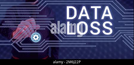 Inspiration showing sign Data Loss. Conceptual photo process or event ...