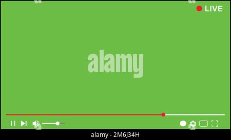 Multimedia video player frame chroma key template. Online video ...