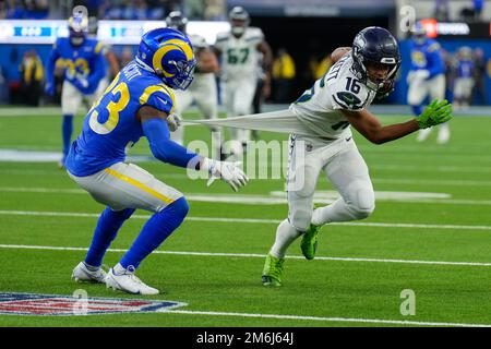 Seattle Seahawks wide receiver Tyler Lockett (16) before an NFL ...