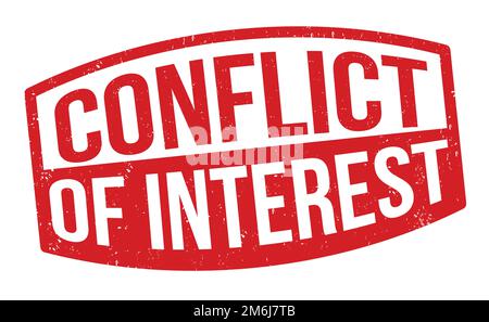 Conflict of interest grunge rubber stamp on white background, vector ...