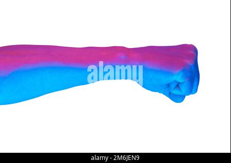 Humans fist isolated on white background for posters, banners ...