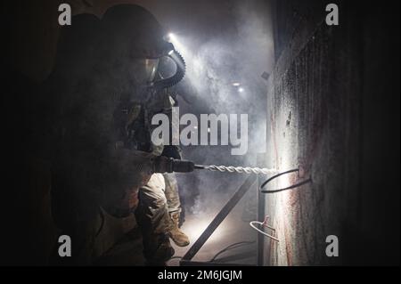 U.S. Army engineers assigned to 911th Technical Rescue Engineer Company ...