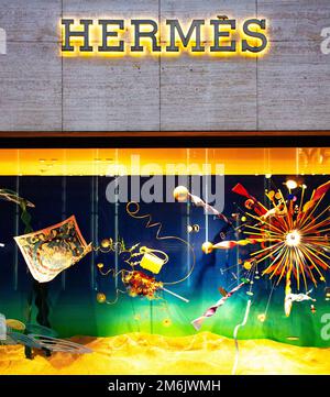 Hermes storefront/shop window/visual merchandising of Bond St store, an ...