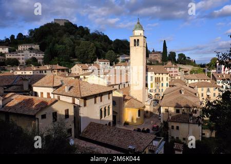 Asolo Cathedral Bell Tower, Italy, Veneto Stock Photo - Alamy