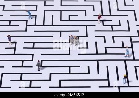 brain health and dementia series a miniature of the old man standing in ...