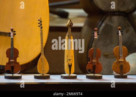 Set of models of wooden musical instruments Stock Photo - Alamy