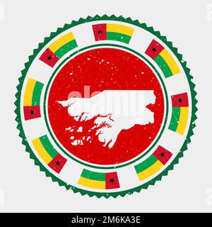Guinea-Bissau grunge postal stamp and flag on white background Stock ...