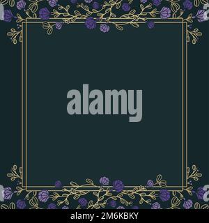 Empty floral frame design vector Stock Vector Image & Art - Alamy