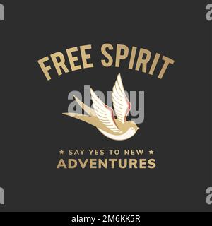 Free spirit vintage logo vector Stock Vector Image & Art - Alamy