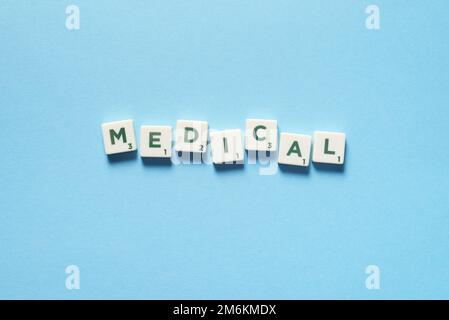 Medical formed of scrabble tiles Stock Photo - Alamy