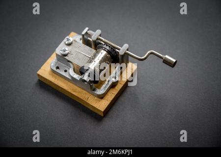 Traditional music box isolated on white background Stock Photo - Alamy