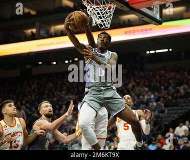 Sacramento Kings guard Malik Monk poses during the NBA basketball team ...