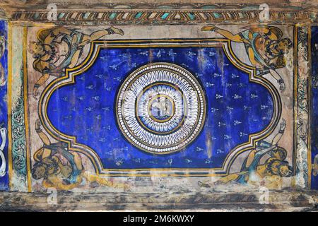 08 21 2009 Celling of Brihadeshwara Temple 11th century at Kaveri river ...