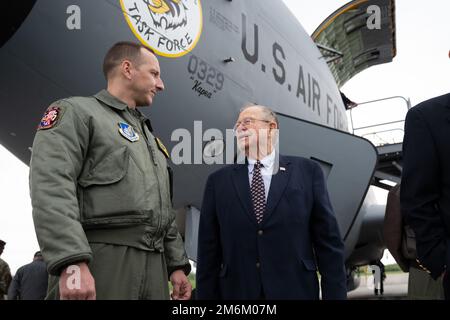 Lt. Col. Kelly Church, 203rd Air Refueling Squadron commander, and his ...