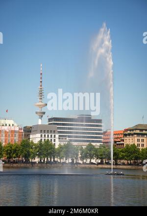 Outer Alster Lake around Hamburg Stock Photo - Alamy