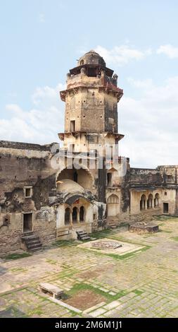 Ruined walls of Fort Palace, Ater Fort, Bhind, Madhya Pradesh, India ...