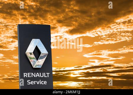 Advertising sign of the company RENAULT Stock Photo - Alamy