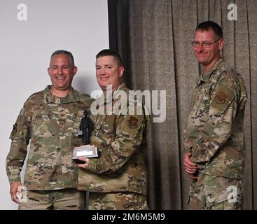 Col. Terry Rosenbalm, 507th Maintenance Group commander, presents the ...
