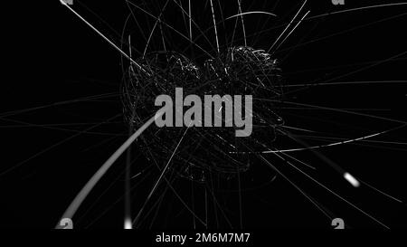 Black Strings Heart Stock Photo - Alamy