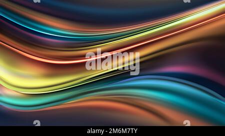 Waves of Bright Multicolored Chrome Stock Photo - Alamy