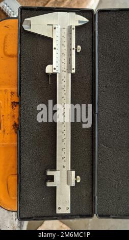 A closeup shot of a vernier caliper Stock Photo - Alamy