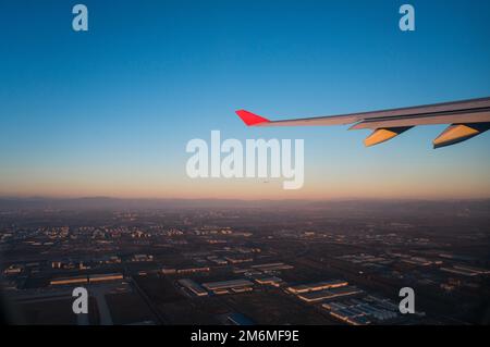 From wing below ground scenery Stock Photo - Alamy