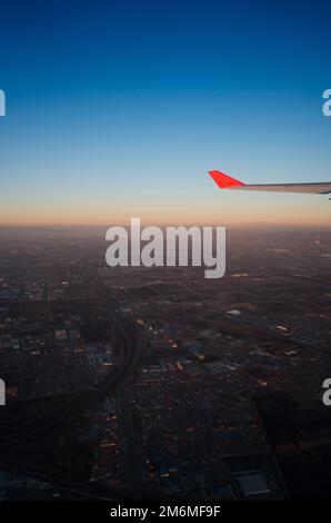 From wing below ground scenery Stock Photo - Alamy