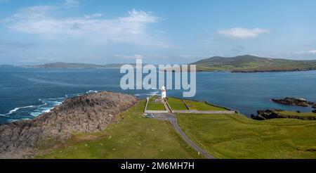 A landscape view of Gubbacashel Point at the entrance of Broadhaven Bay ...