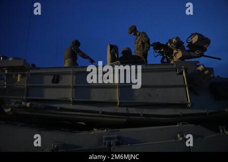 The M1A2 SEPv2 Abrams tank crew assigned to the "Panther Battalion ...