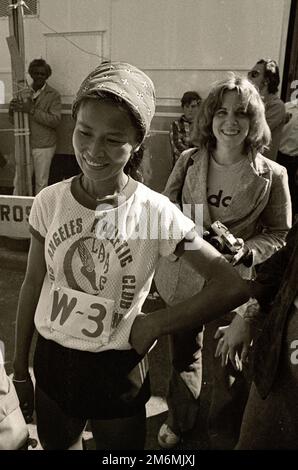 Miki Gorman after finishing 2nd in the 1975 New York Marathon in ...