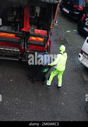 Kastrup/Copenhagen /Denmmark/05 January 2023/Waste collector man ...