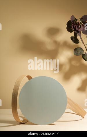 Minimalist geometry shape wooden scene. Abstract minimal empty stage ...